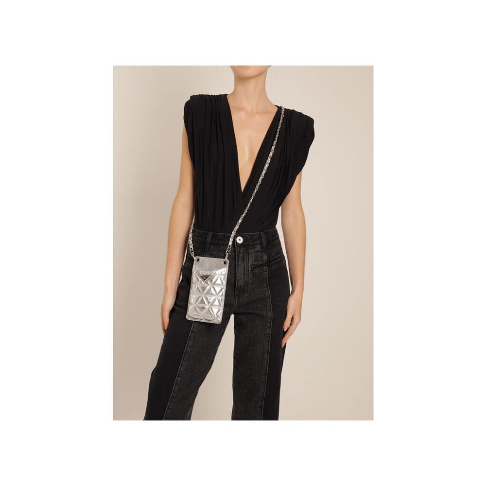 Porta Celular 944 Couro Prata S46058 Schutz - Meia Sola